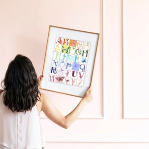 Butterfly Alphabet Poster | Butterfly Wall Art | Kids Playroom Art ...