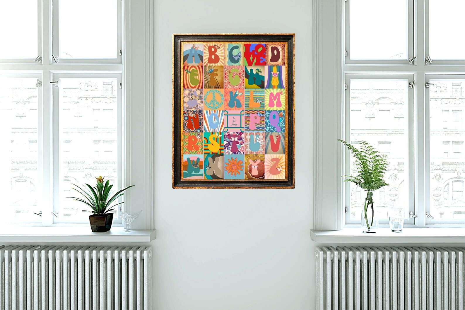Hippie Boho Butterfly Alphabet Poster Butterfly Wall Art KIDS Playroom ...