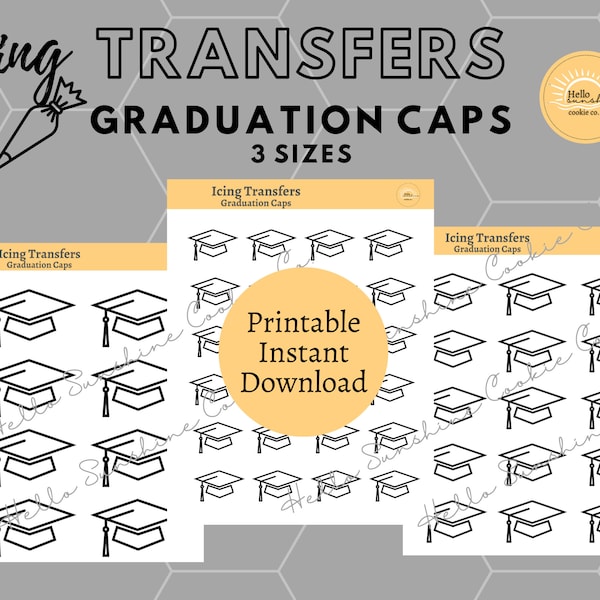 Grad Royal Icing Transfer - Etsy