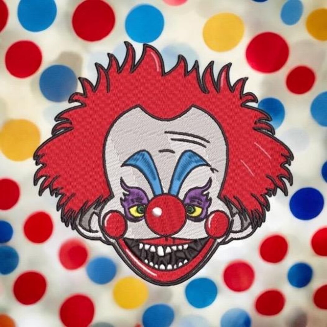 Alien Clown Jumbo Inspired Retro Horror Camp Embroidered Iron on ...