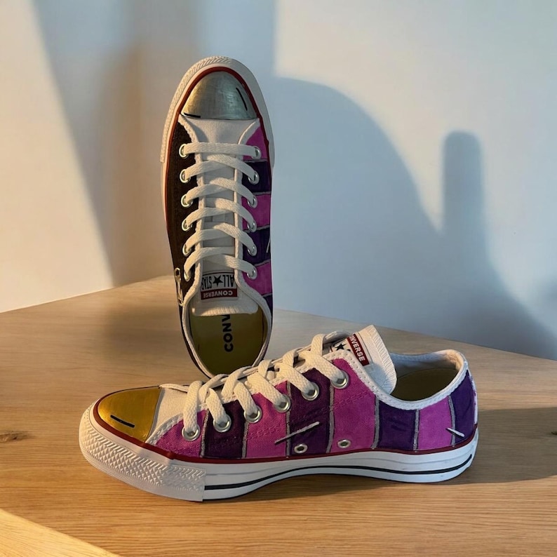Custom Hand Painted Cel Shaded Cosplay Converse All Star Shoes - Etsy