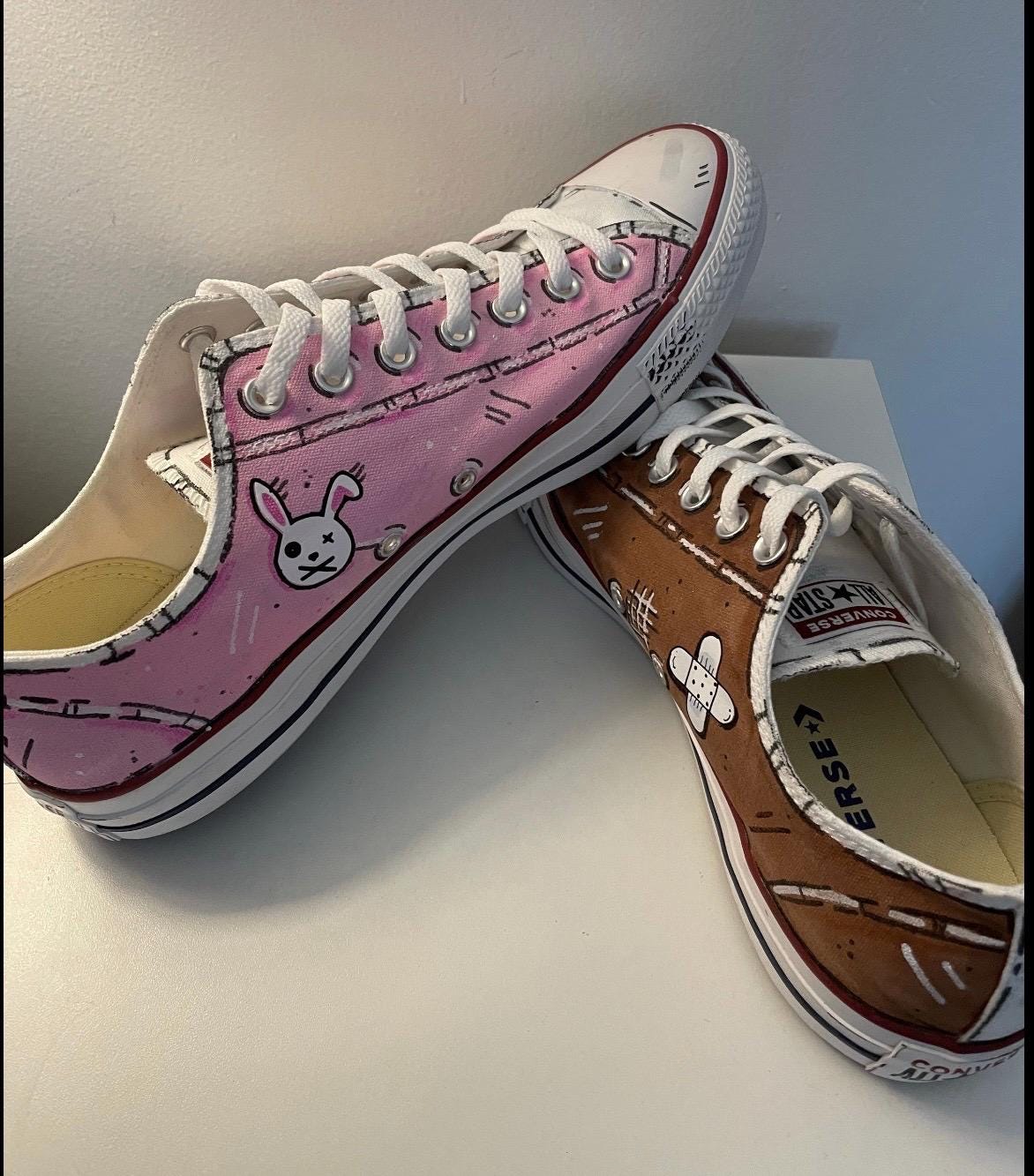 Custom Hand Painted Cel Shaded Cosplay Converse All Star Shoes - Etsy