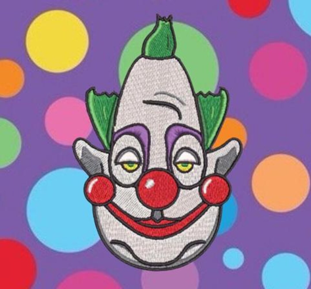 Alien Clown Jumbo Inspired Retro Horror Camp Embroidered Iron on ...