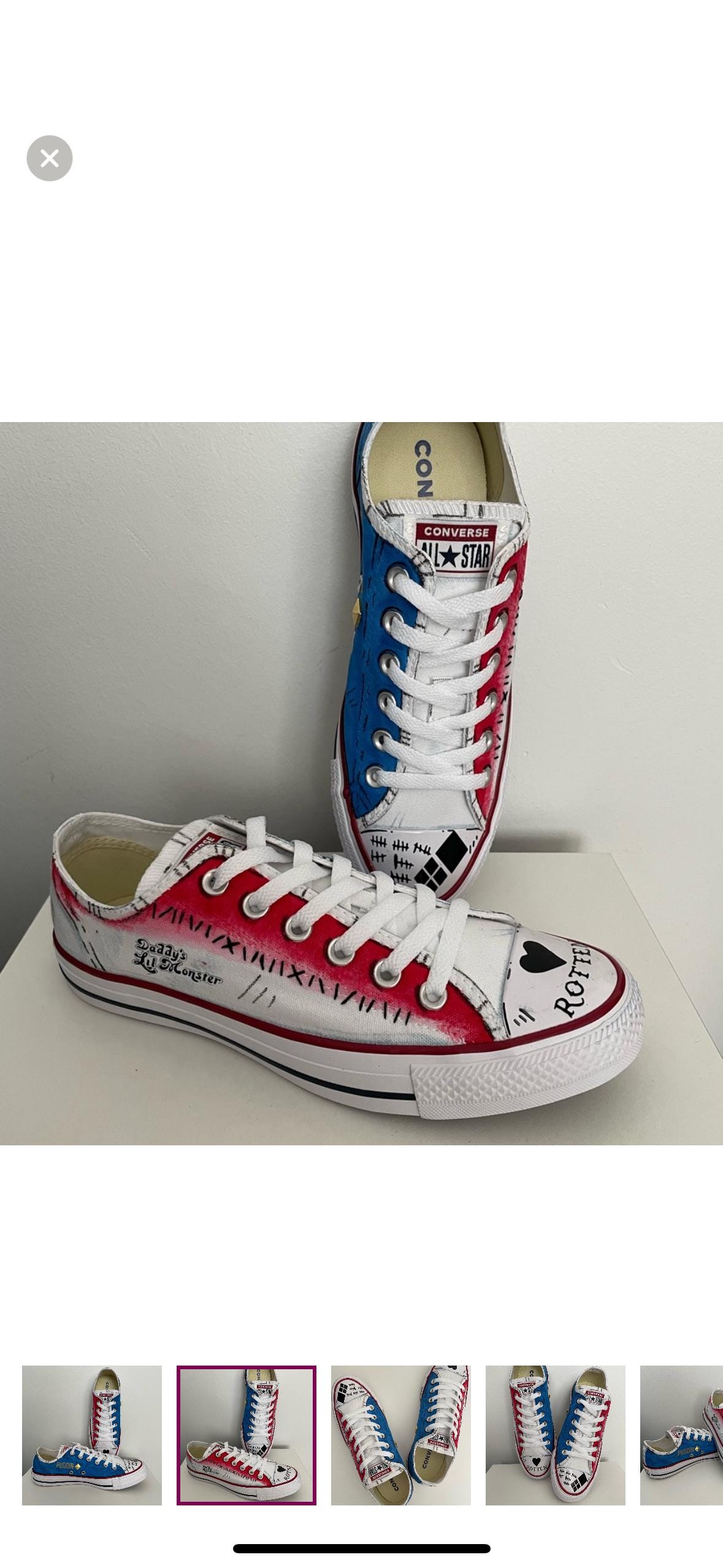 Custom Hand Painted Cel Shaded Cosplay Converse All Star Shoes - Etsy