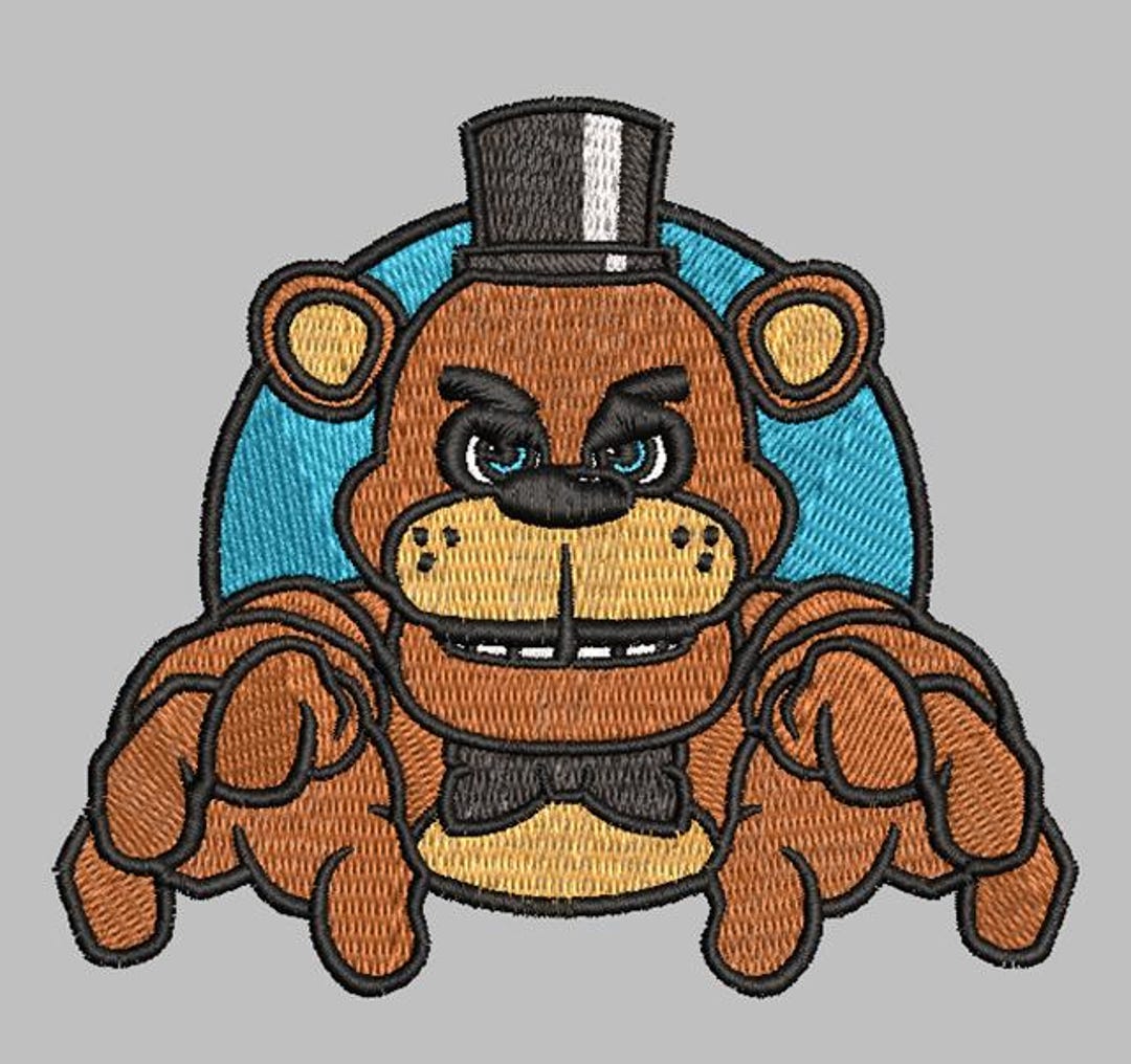 FNAF Five Nights at Freddy's Freddy Fazbear Bear Digital Embroidery ...