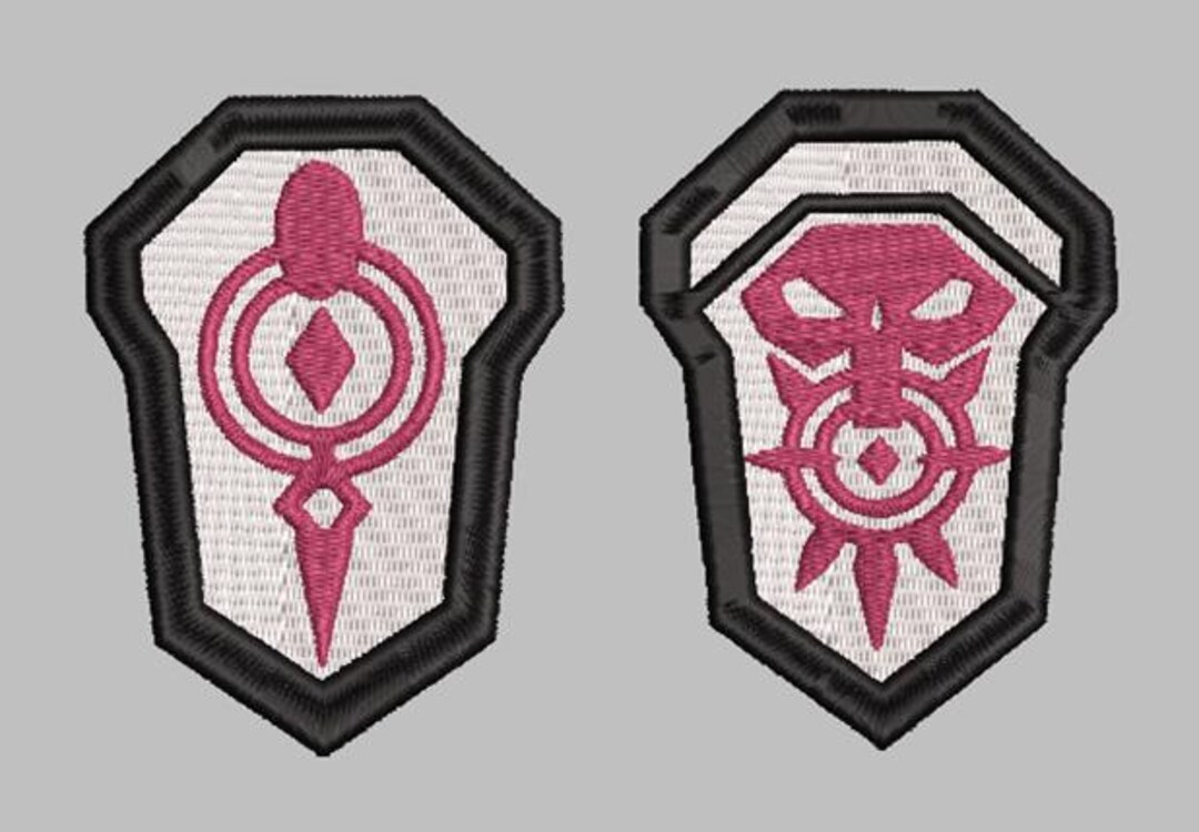 Vi Arcane Cosplay Violet Jacket Shoulder Patches Pair Digital ...