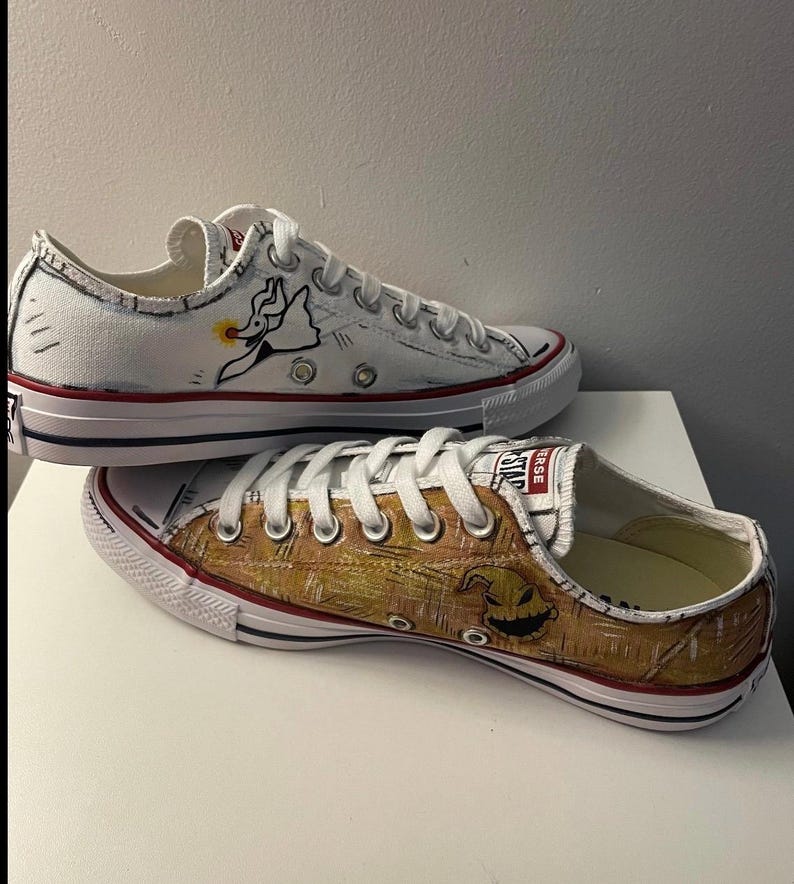 Custom Hand Painted Cel Shaded Cosplay Converse All Star Shoes - Etsy