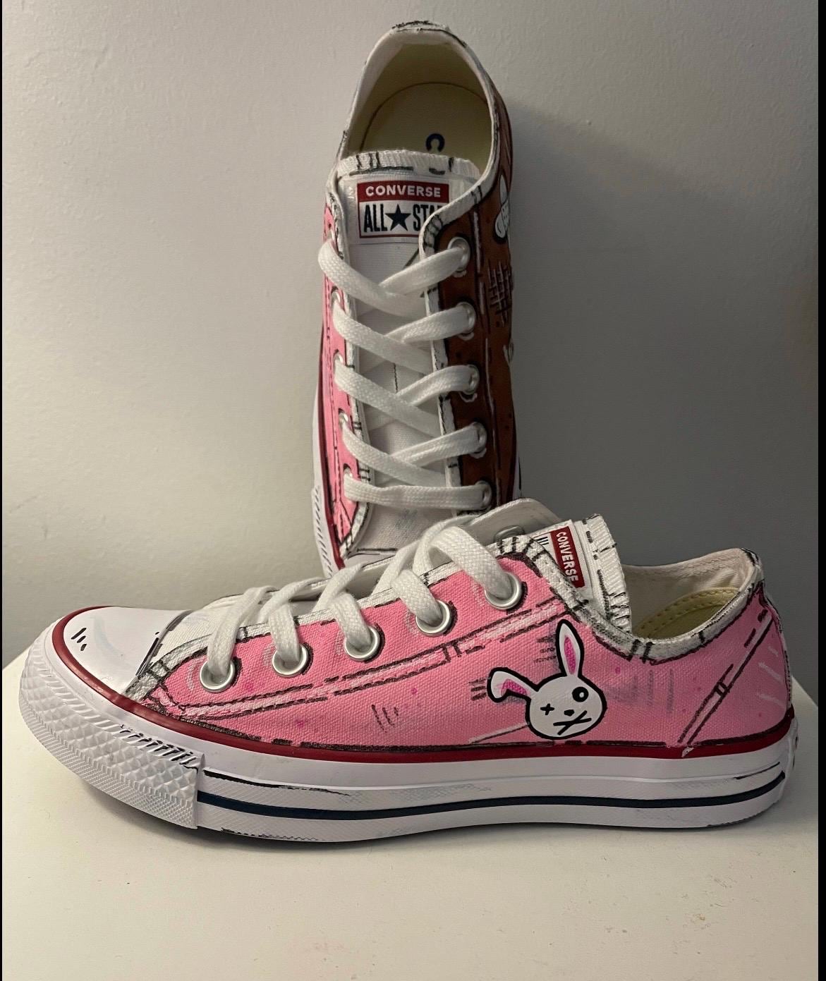 Custom Hand Painted Cel Shaded Cosplay Converse All Star Shoes - Etsy