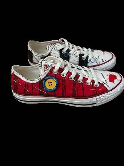 Custom Hand Painted Cel Shaded Cosplay Converse All Star Shoes - Etsy