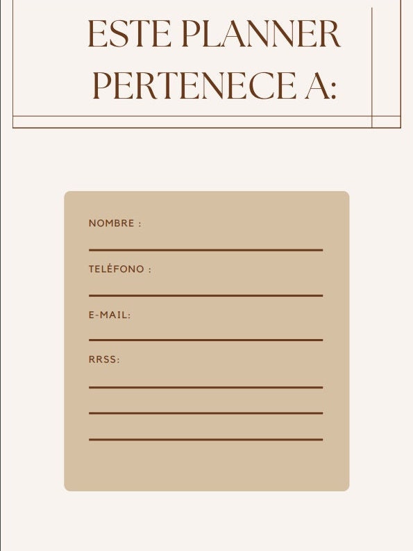 Beige Minimalist Weekly Planner by YIYIS - Etsy