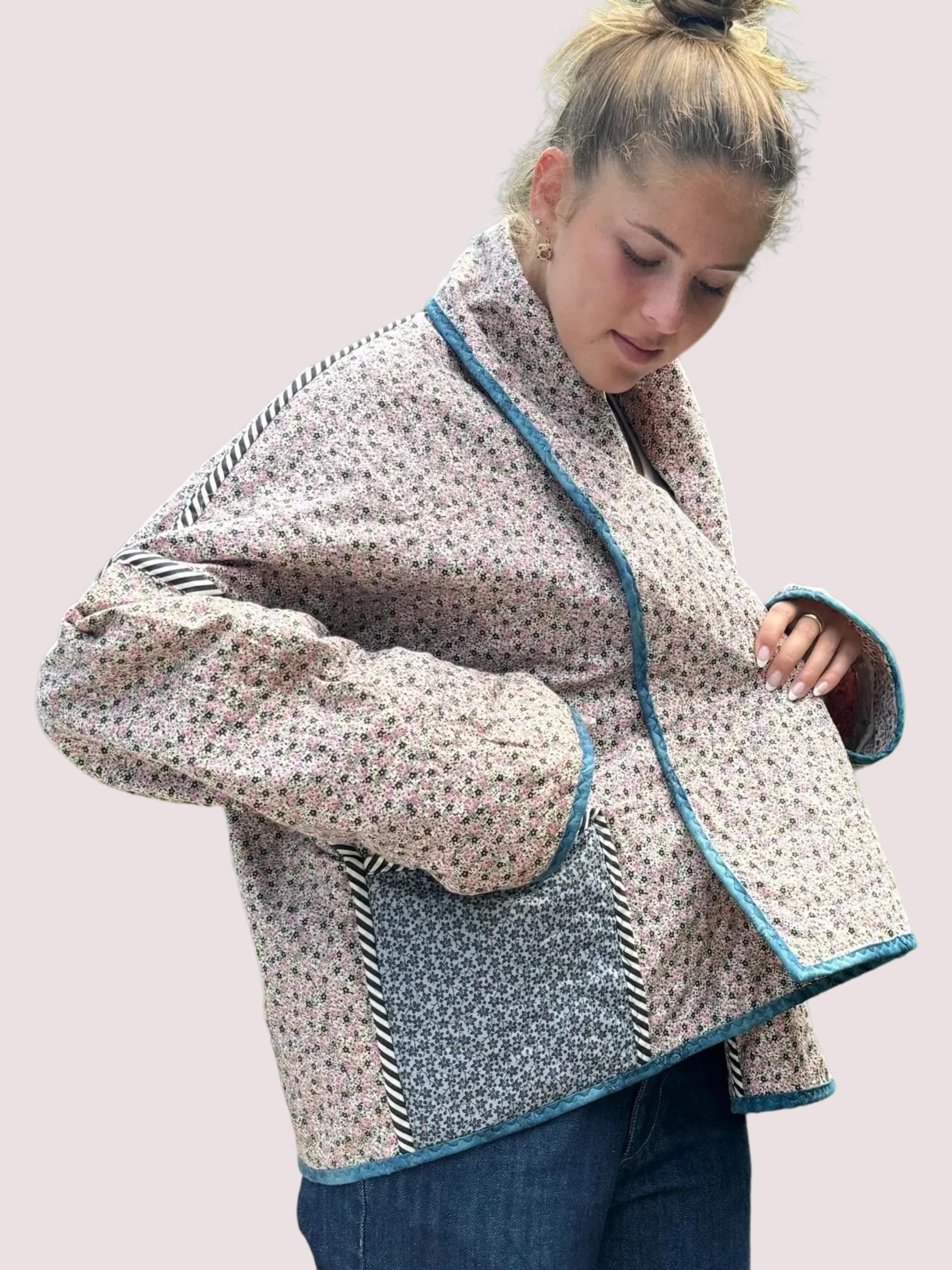 Vintage Quilted Hand Stitched Gingham Patchwork Reversible Jacket - Etsy