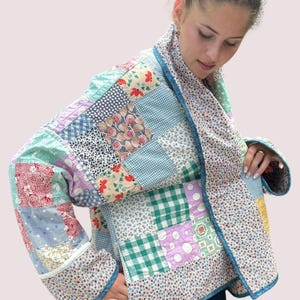 Vintage Quilted Hand Stitched Gingham Patchwork Reversible Jacket - Etsy