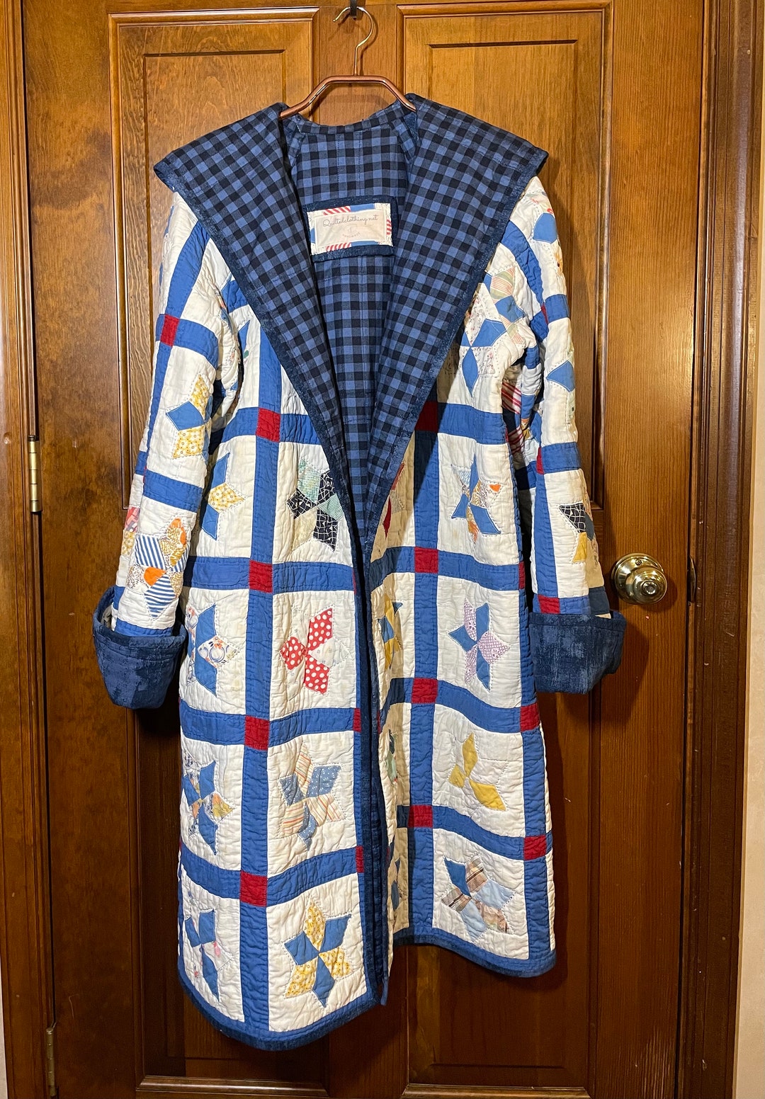 Quilted Long Coat Made From a Vintage six Star Pattern - Etsy