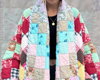 Quilted Jacket Made From a Vintage lonestar Patchwork Hand Stitched ...