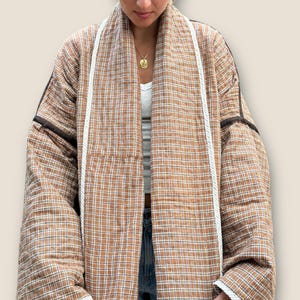 Reversible Quilted Jacket Made From an Antique, Hand Stitched Patchwork ...