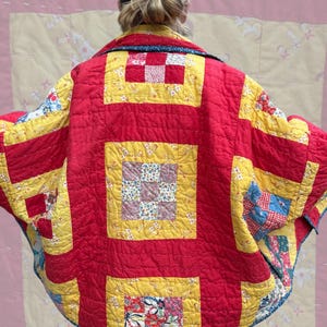 Quilted “nine Patch” Jacket in the Heather Style Made From an Vintage ...