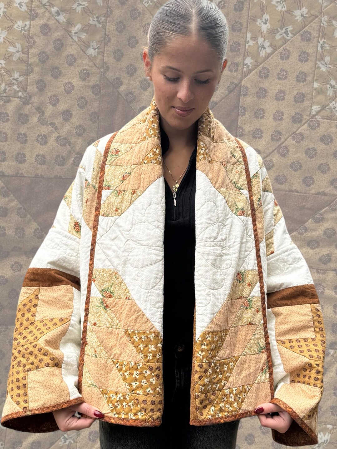 Reversible Quilted “lonestar” Jacket in the Heather Style Made From an Vintage Handmade ...