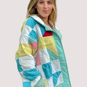 Button up Chore Coat With Buttons/collar Made From a Vintage Hand ...