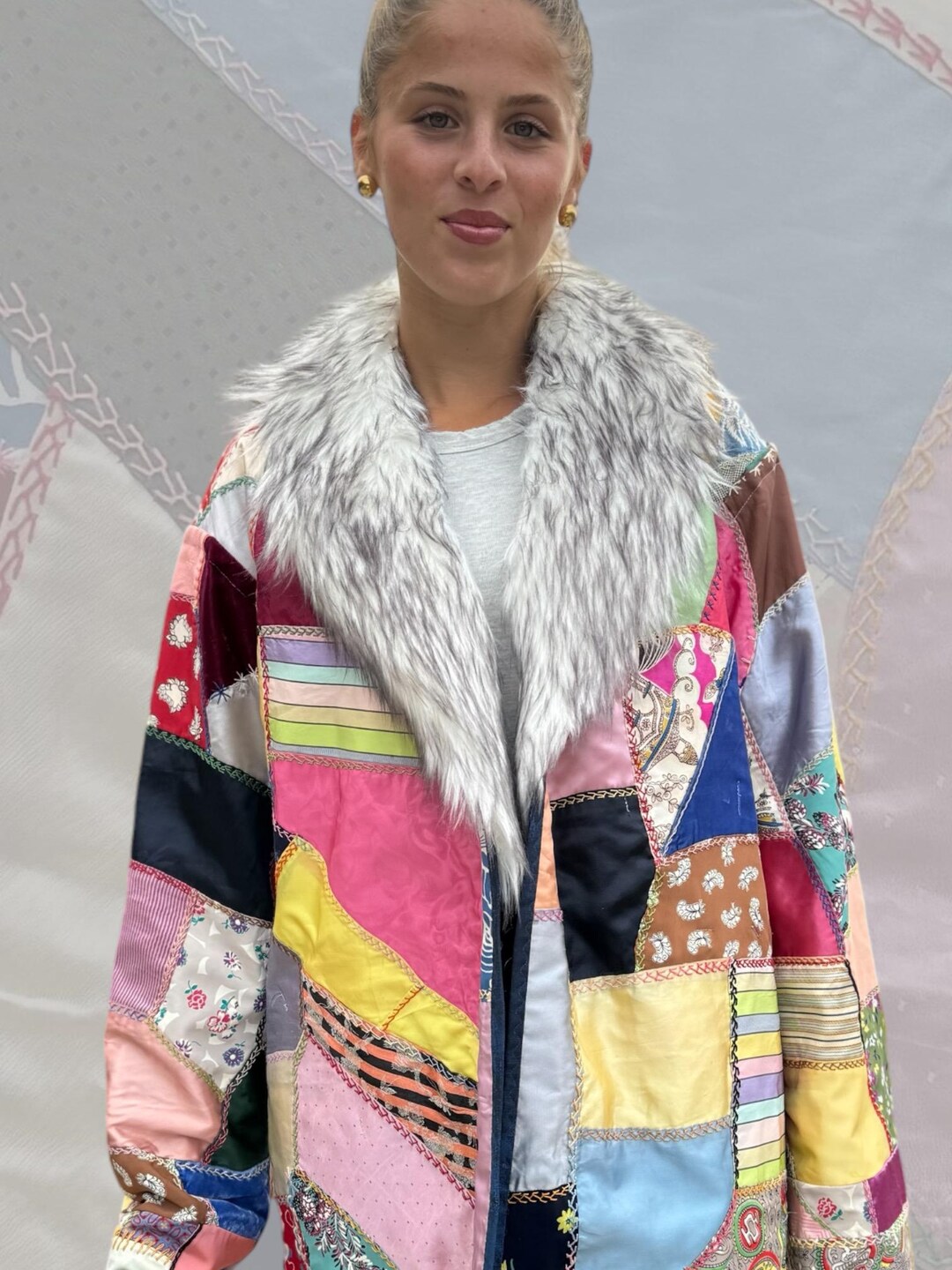 Silks, Satins, and Velvet Patchwork Jacket Made From a Vintage crazy ...