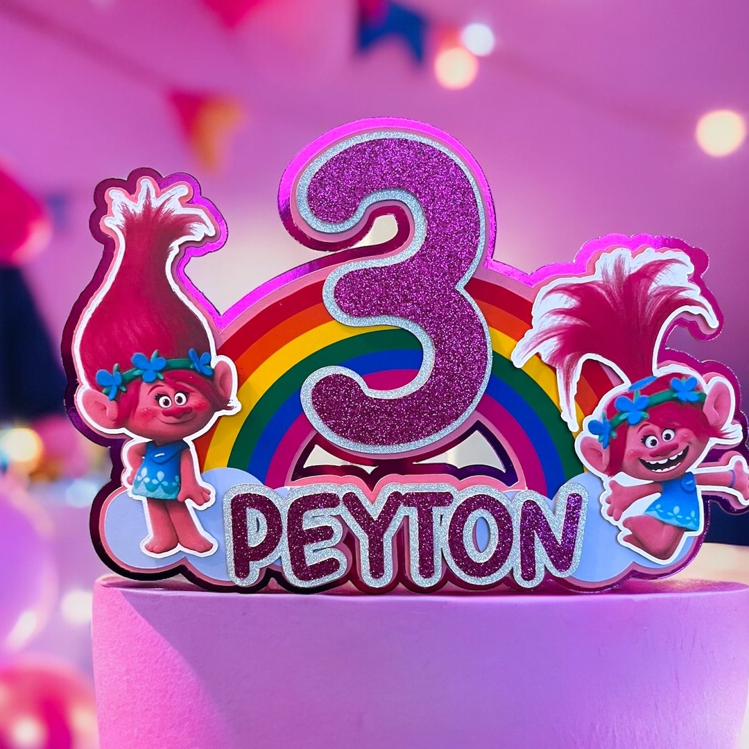 Trolls Princess Poppy Themed Cake Topper! - Etsy UK