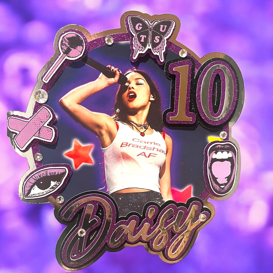 Olivia Rodrigo Themed Birthday Cake Topper - Etsy