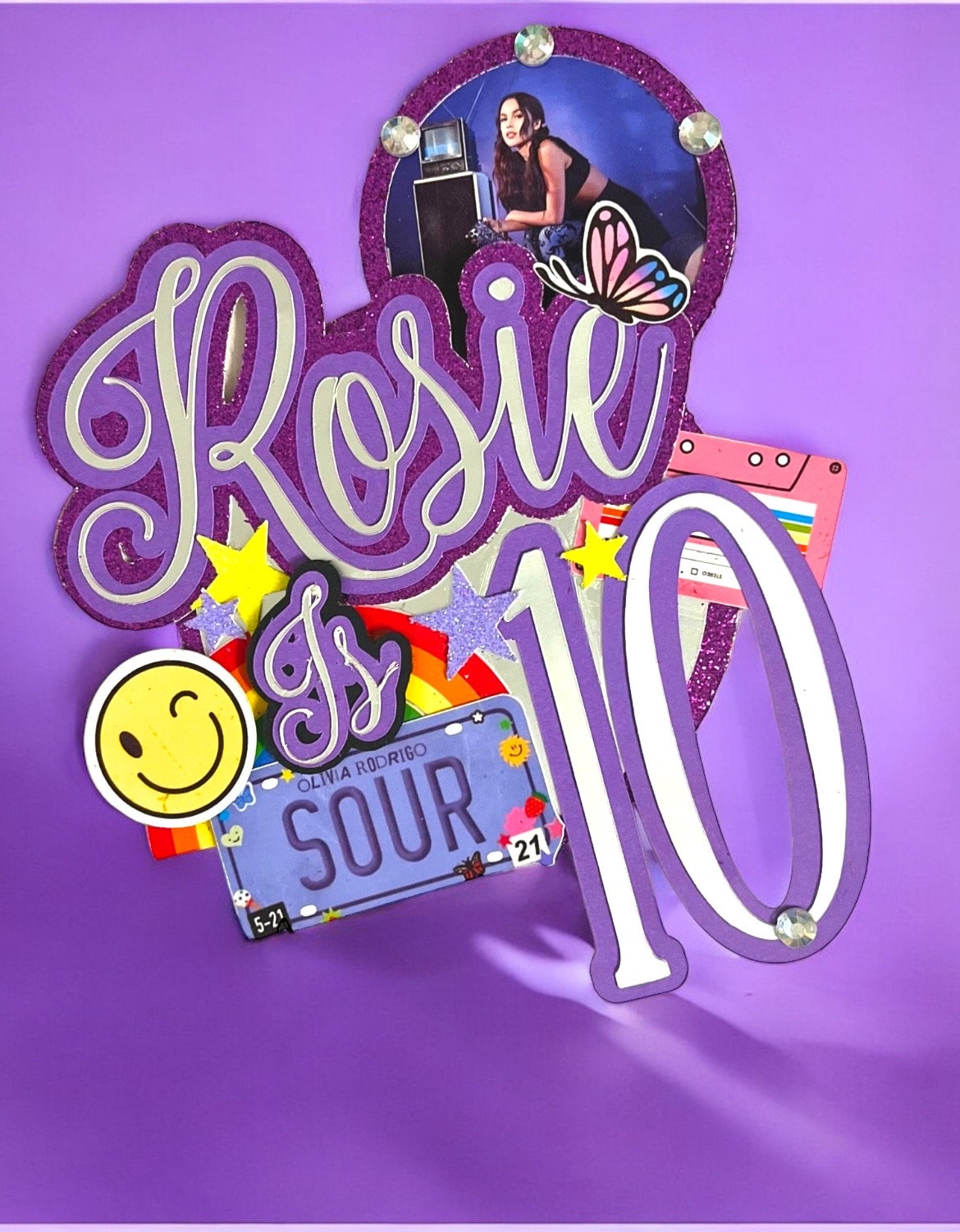 Olivia Rodrigo Themed Birthday Cake Topper - Etsy UK