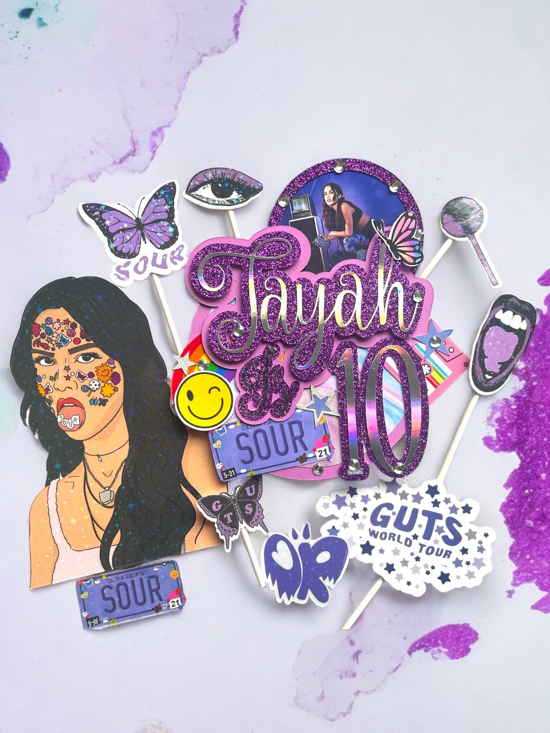 The Ultimate Olivia Rodrigo Themed Birthday Cake Topper Set! - Etsy UK