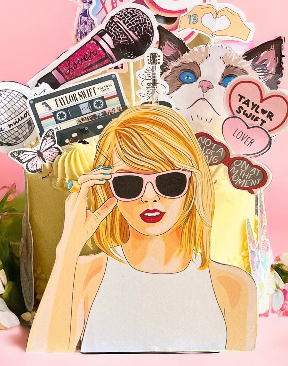 Taylor Swift Themed Birthday Cake Topper Set - Etsy UK