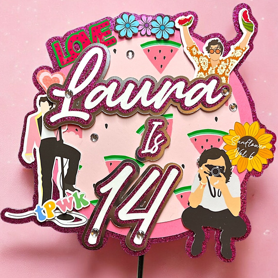 Harry Styles Themed Birthday Cake Topper - Etsy UK