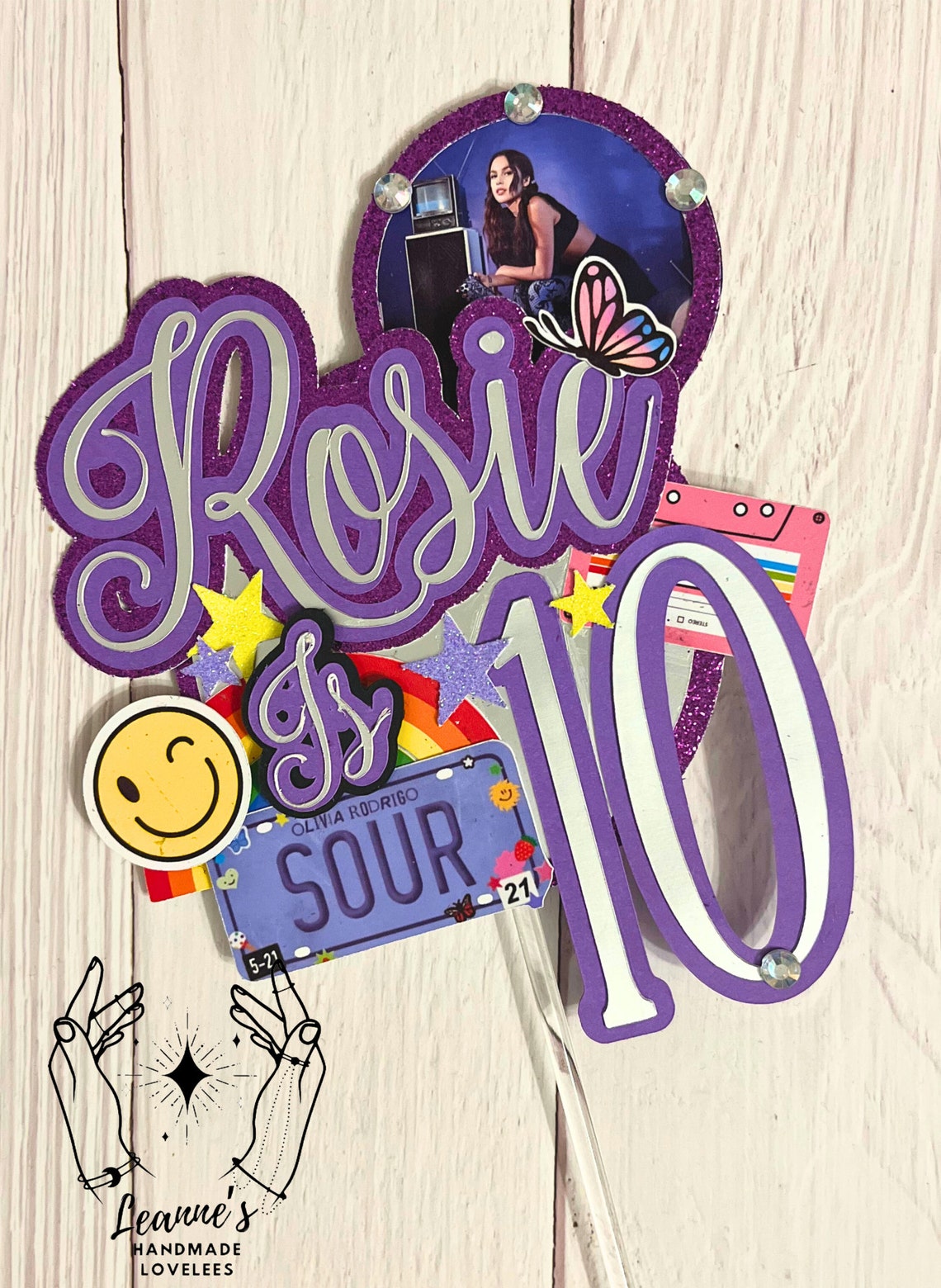 Olivia Rodrigo Themed Birthday Cake Topper - Etsy