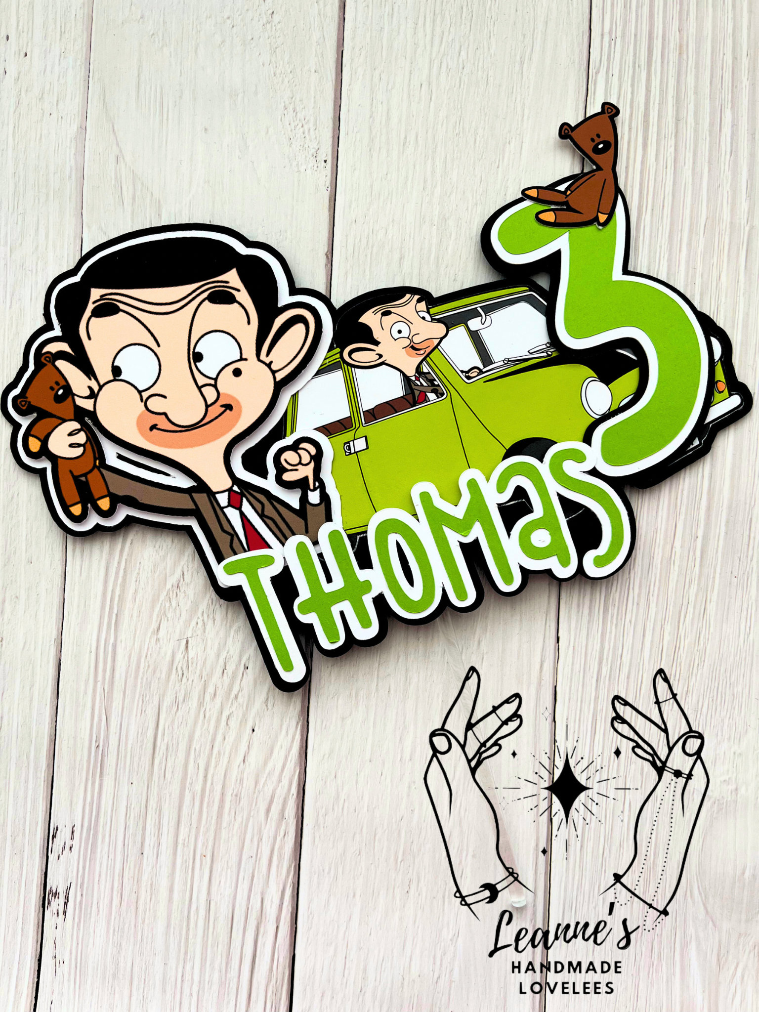 Mr Bean Themed Cake Topper - Etsy UK