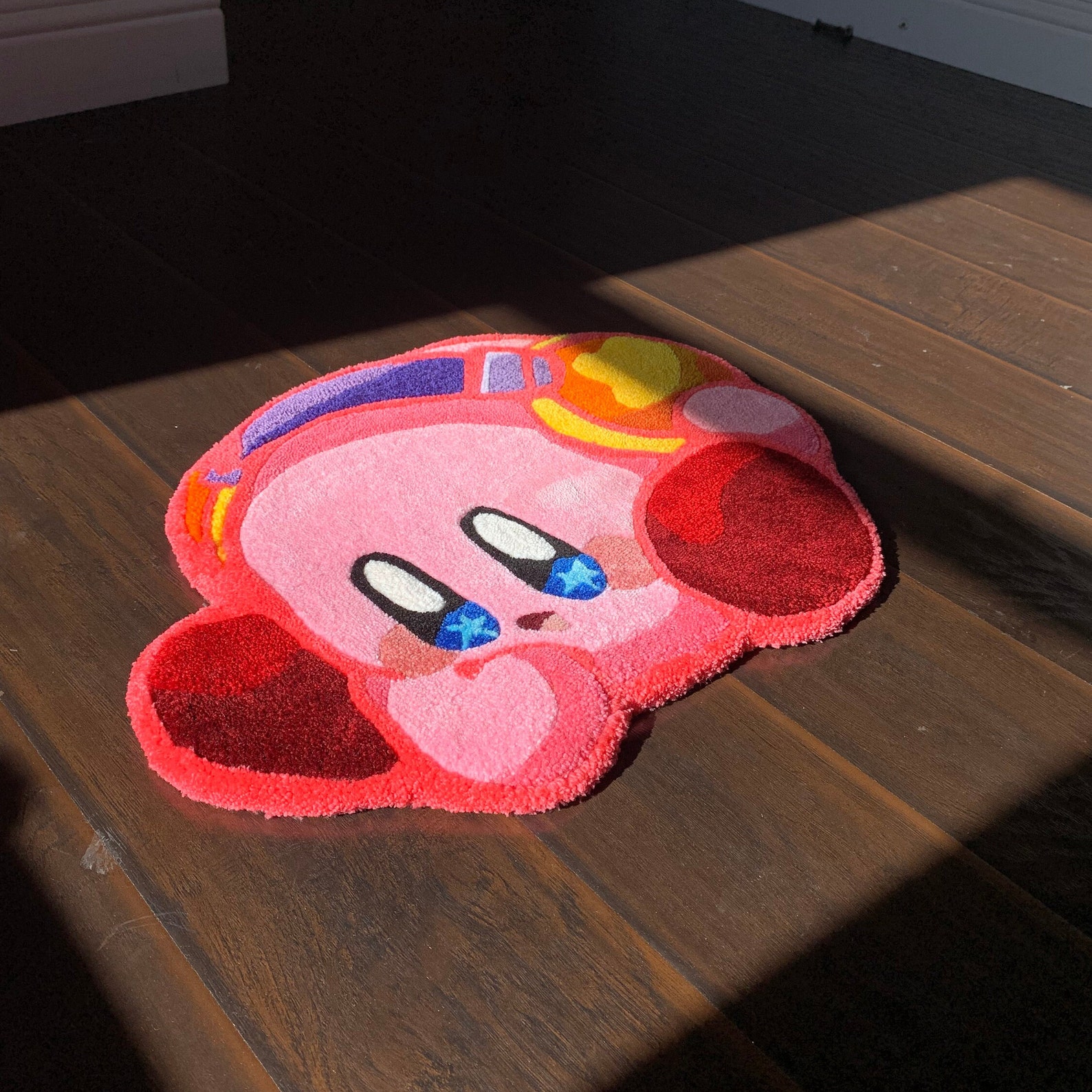 Kirby Headphones Rug | Kirby Rug | Kirby, Girl Room Decor | Pink Rug ...