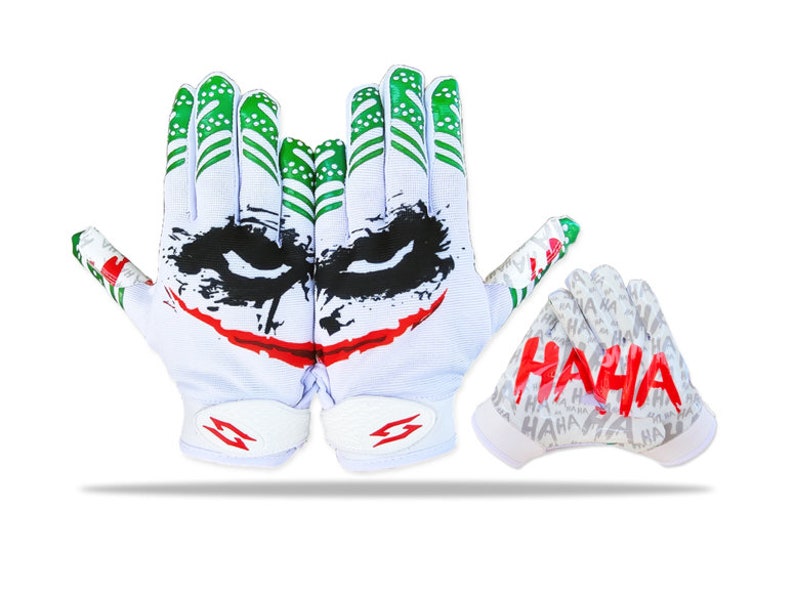 Scale Wear Jester Joker Football Receiver Gloves Elite Sticky Tacky Pro ...