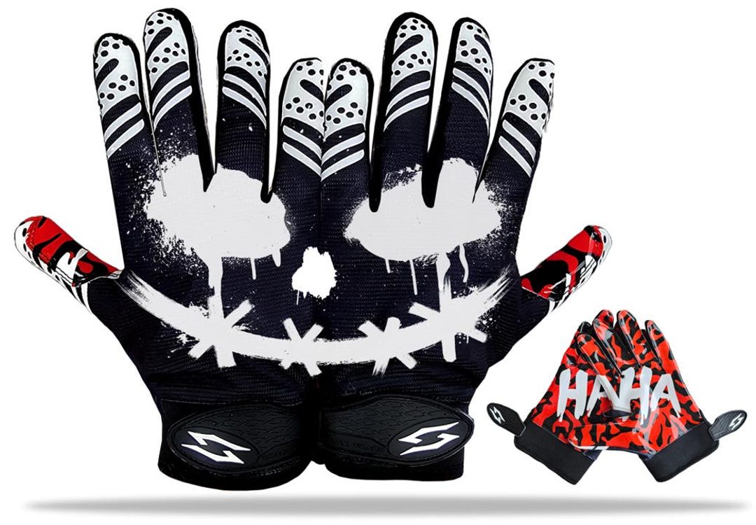 Scale Wear Jester Joker Football Receiver Gloves Elite Sticky Tacky Pro ...