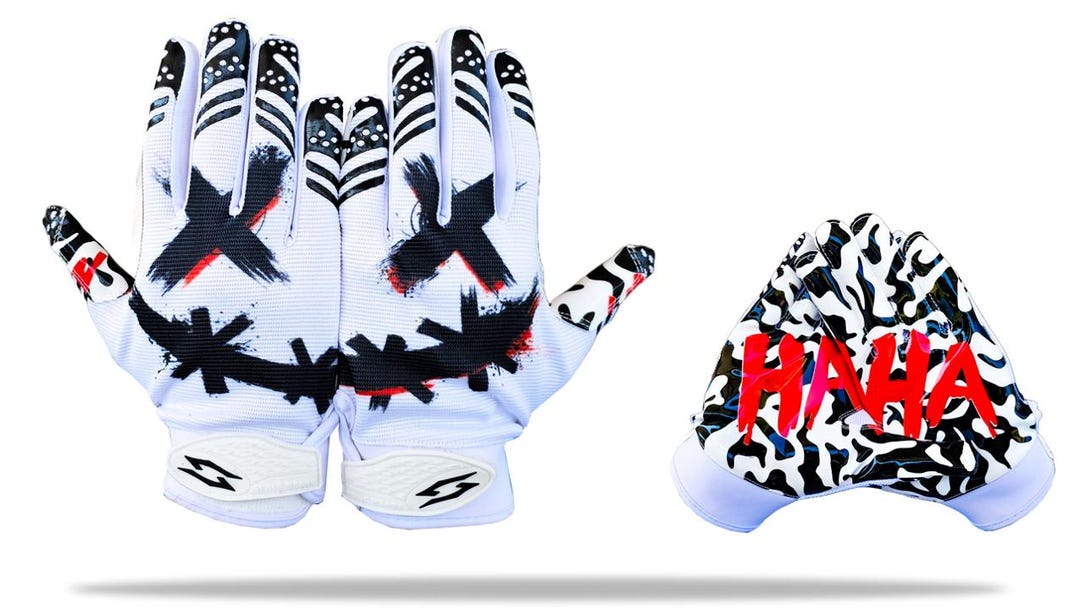 Scale Wear Jester Joker Football Receiver Gloves Elite Sticky Tacky Pro ...