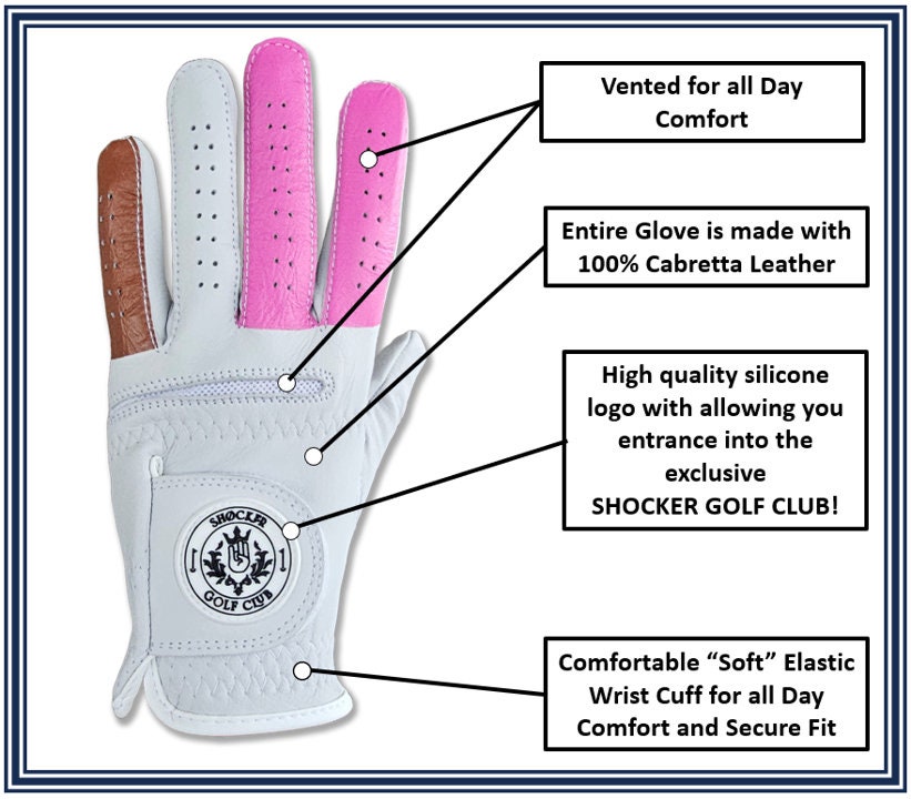 Neapolitan Shocker Golf Gloves Premium 100% Cabretta Leather Durable ...