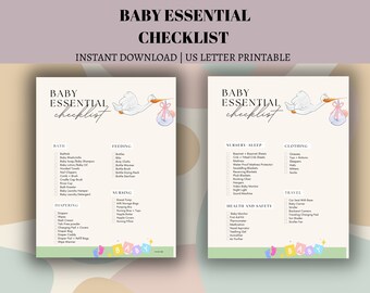 Newborn Essentials Checklist Baby Essentials Checklist Newborn Must ...