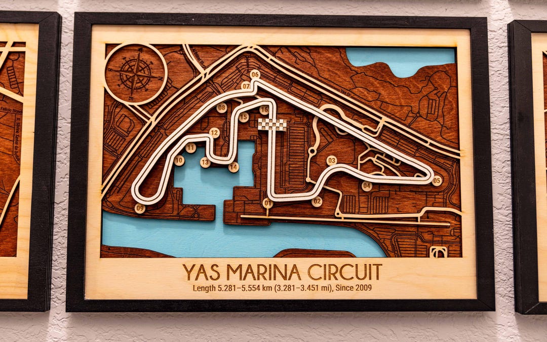 Yas Marina Circuit Layered Map / Racing Track Map / Formula 1 / Grand ...