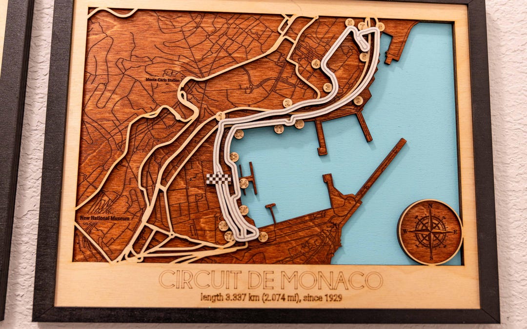 Circuit De Monaco Layered Map / Digital File / Racing Track Map ...