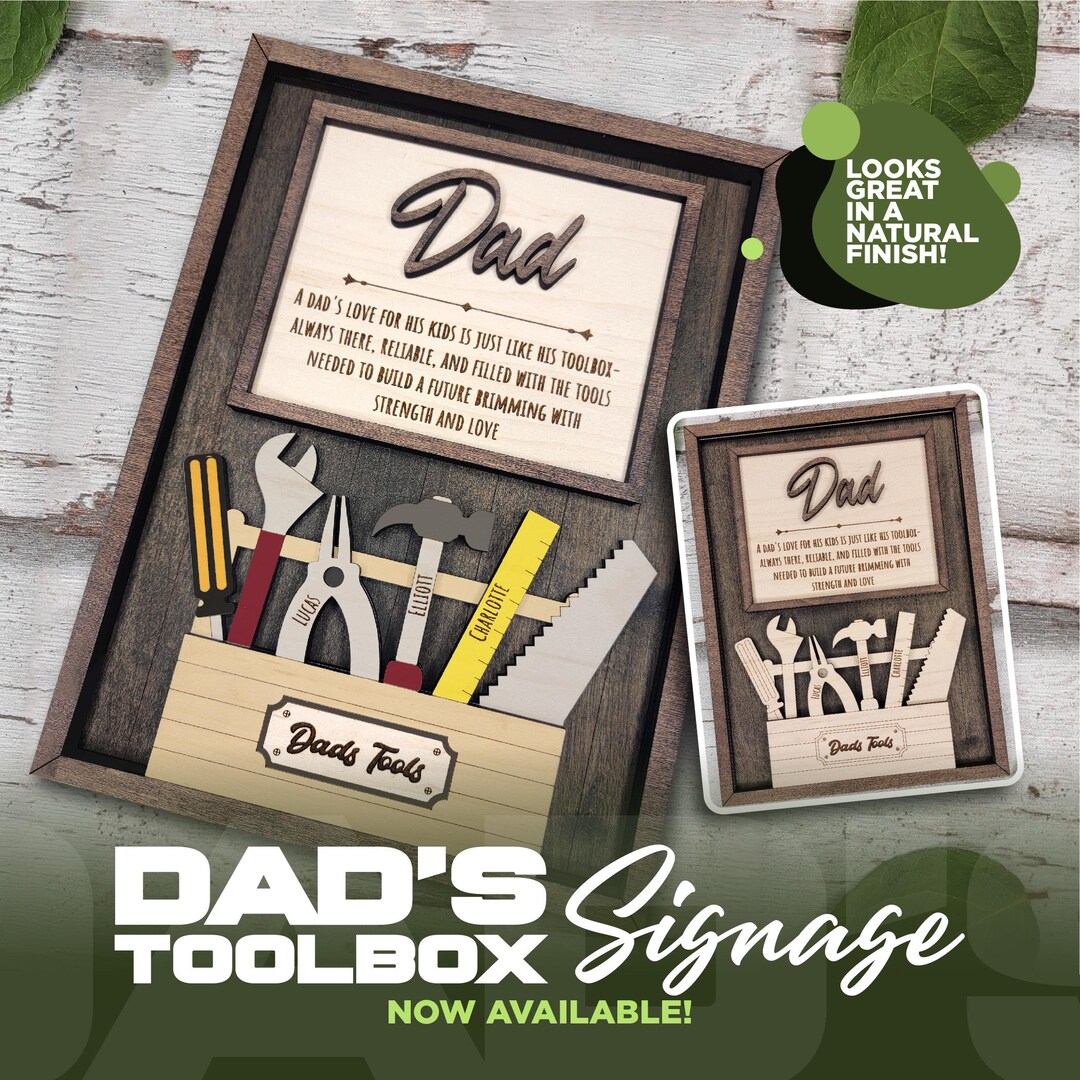 Dad's Favorite Tool Box Sign, Grandpa, Pop, Poppa, Daddy, Papa ...