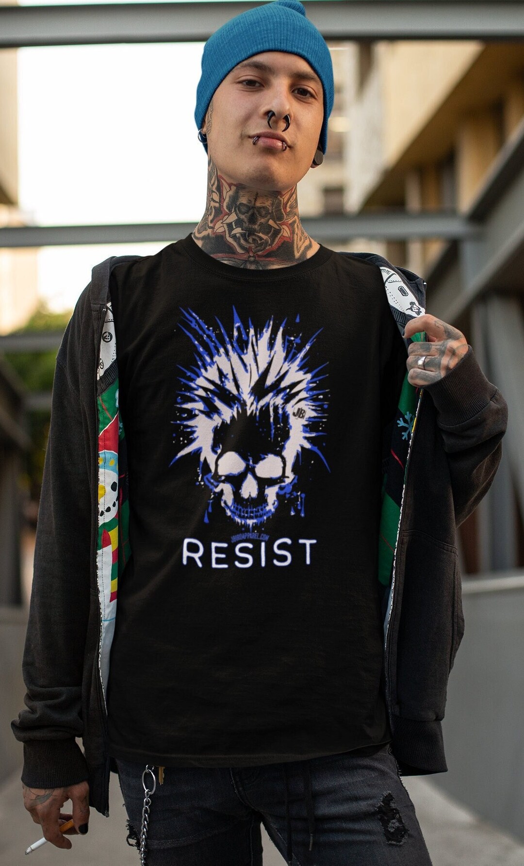 Punk Skull Graphic Tee, Alternative Fashion, Edgy T-shirt, Skull Punk ...
