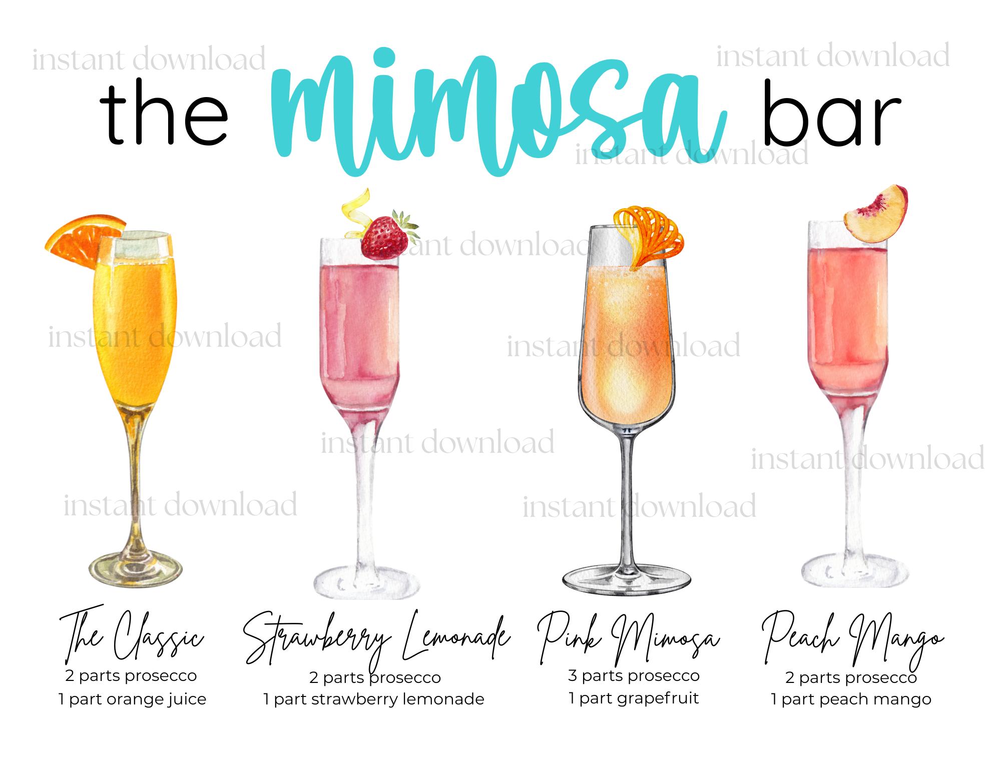 Mimosa Bar, Digital Download,mimosa Sign Brunch, Bubbly Bar Sign ...