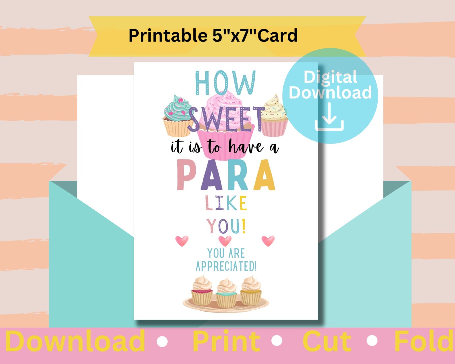 Printable Paraprofessional Appreciation Card/printable Para Pro Card ...