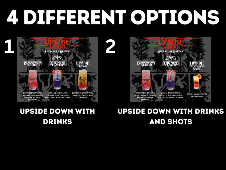 Stranger Things Bar Sign, Upside Down Bar, Stranger Drinks Sign, Watch ...