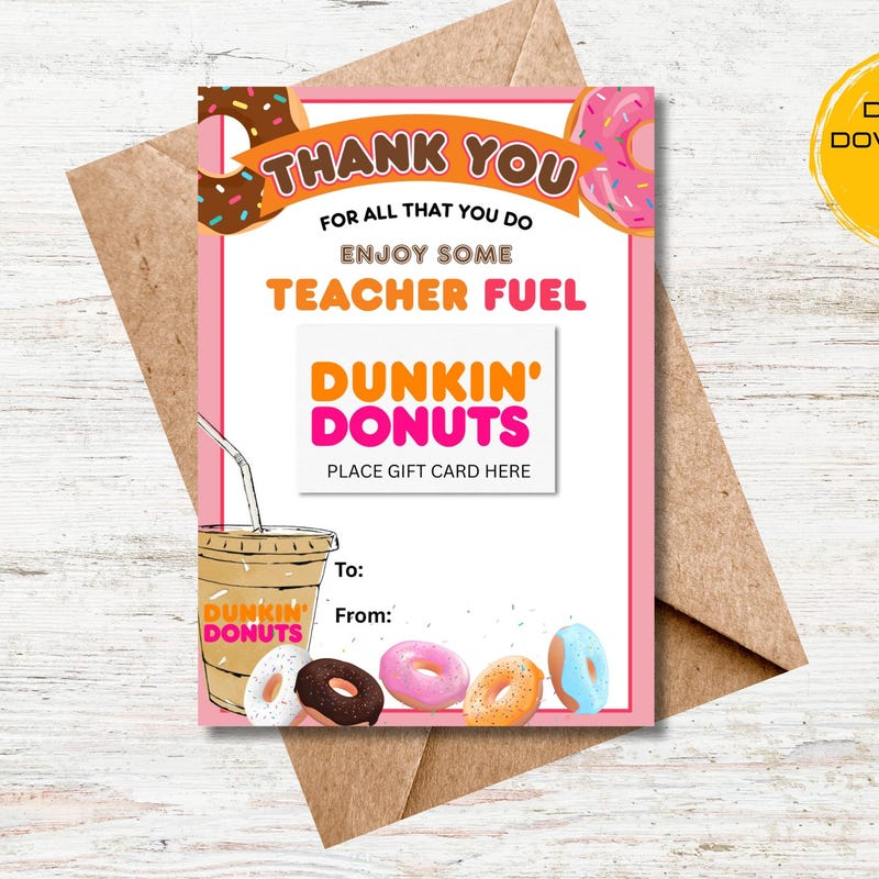 Printable Dunkin Tag - Etsy