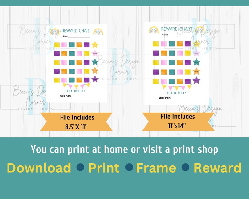 Printable Reward Chart, Behavior Chart, Potty Training Chart, Kids ...