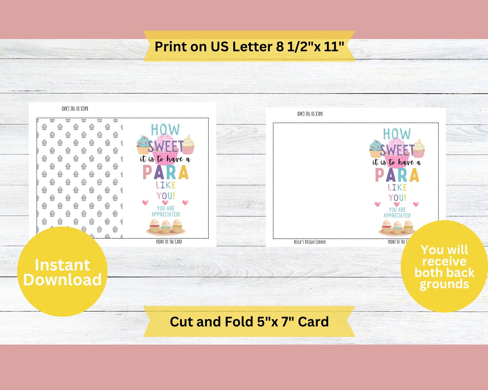 Printable Paraprofessional Appreciation Card/printable Para Pro Card ...