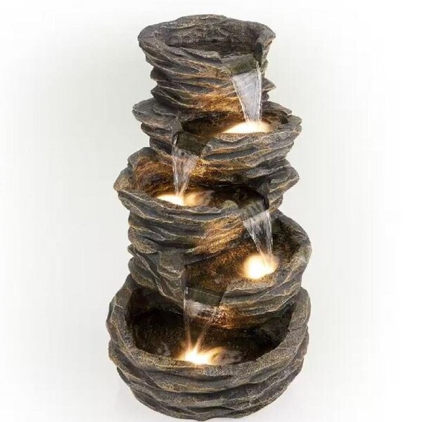 Solar Water Fountain Outdoor Garden - Etsy