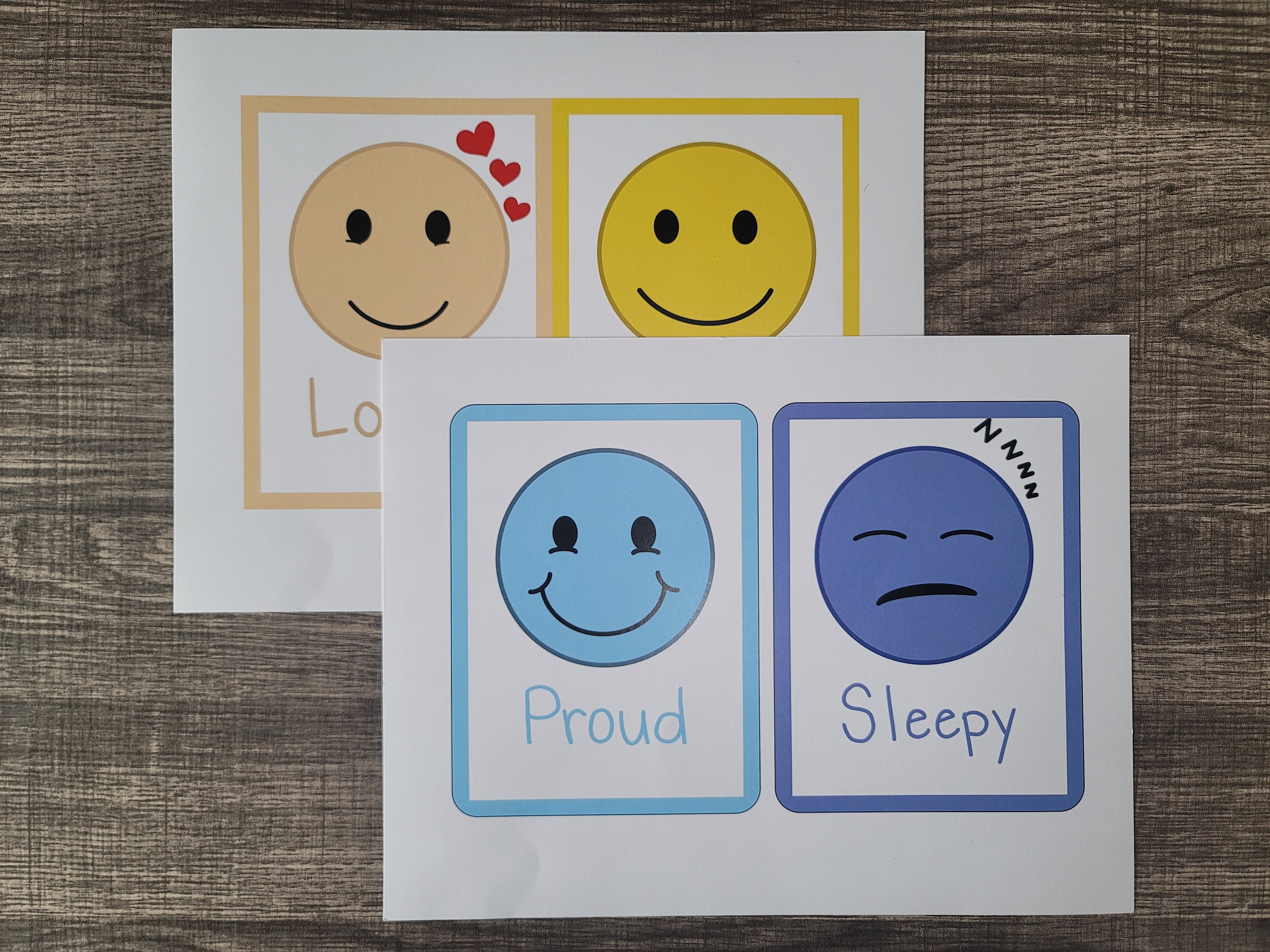 Set of 16 Printable Emotion Cards, Emotion Posters, Teaching Emotions ...