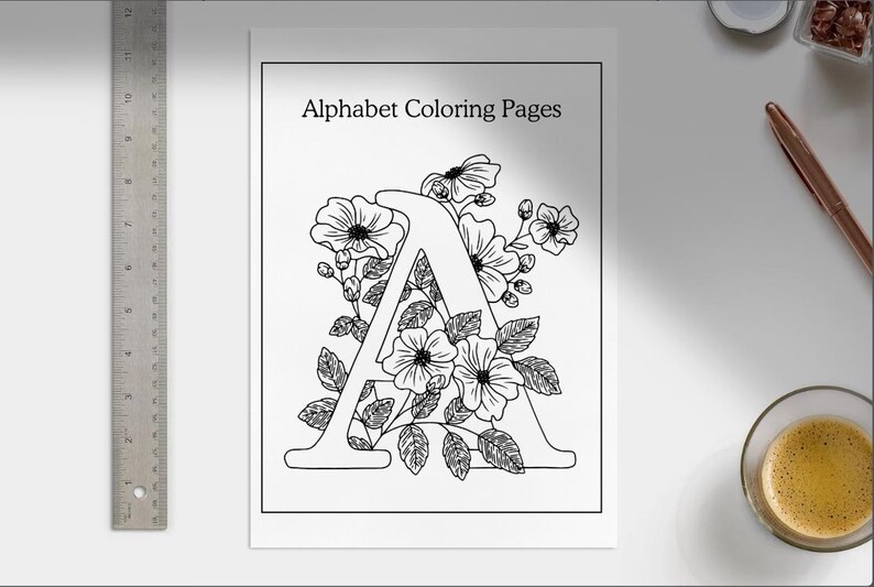 Printable Alphabet Coloring Pages | Black & White ABC Worksheets for ...